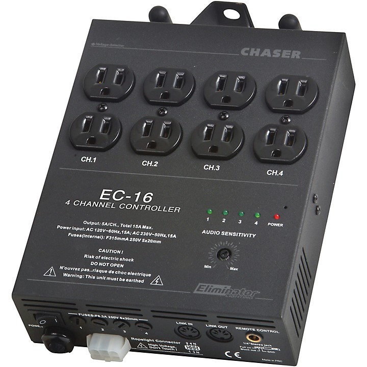 Eliminator Lighting EC16 4-Channel On/Off Lighting Switcher | Guitar Center