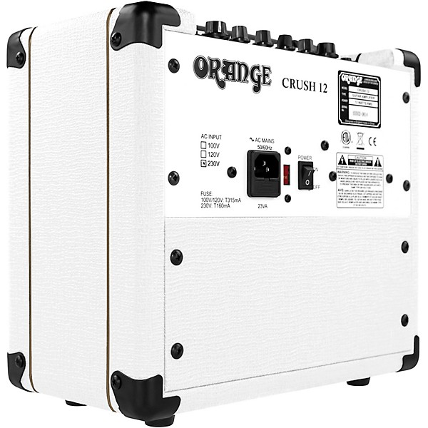 Orange Amplifiers Crush 12 12W 1x6 Guitar Combo Amp White | Guitar Center