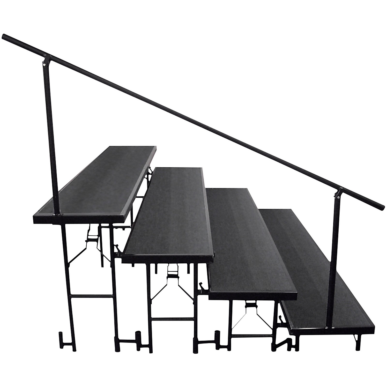 National Public Seating Side Guard Rails for Standard Risers 4-Level ...
