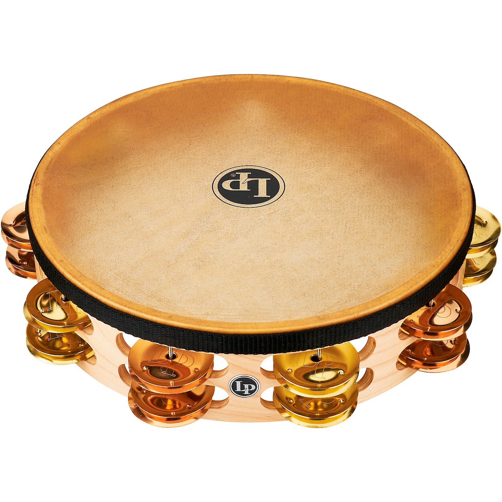 LP Pro Double Row Headed Tambourine 10 in. Brass/Bronze | Guitar Center