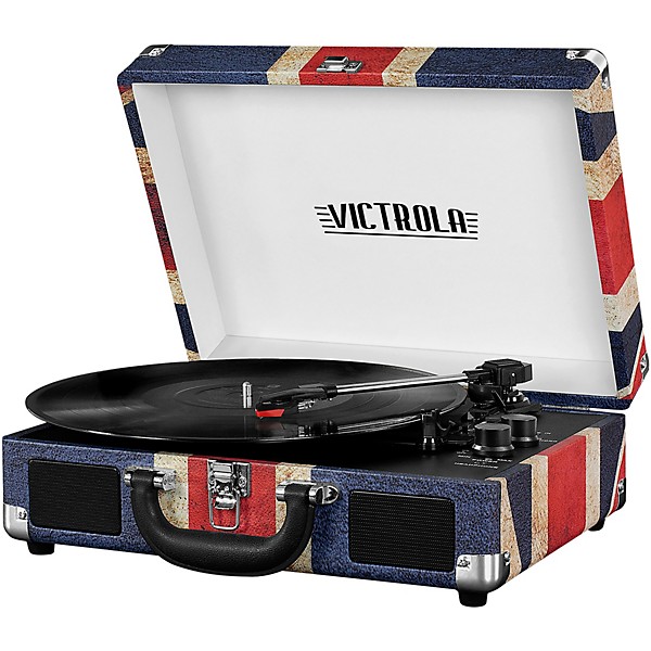 Victrola Bluetooth Portable Suitcase Record Player Red (UK Flag ...