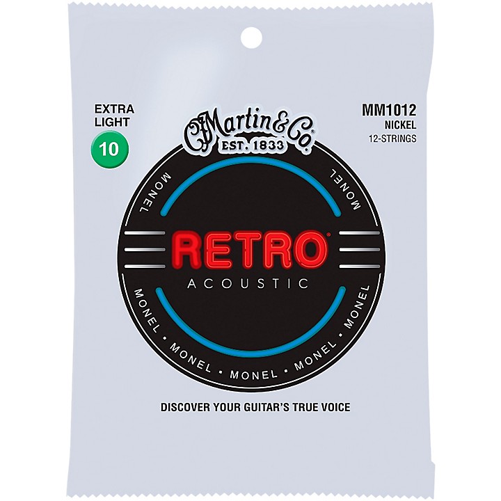 Martin MM102 Retro Extra Light 12-String Guitar Strings | Guitar Center