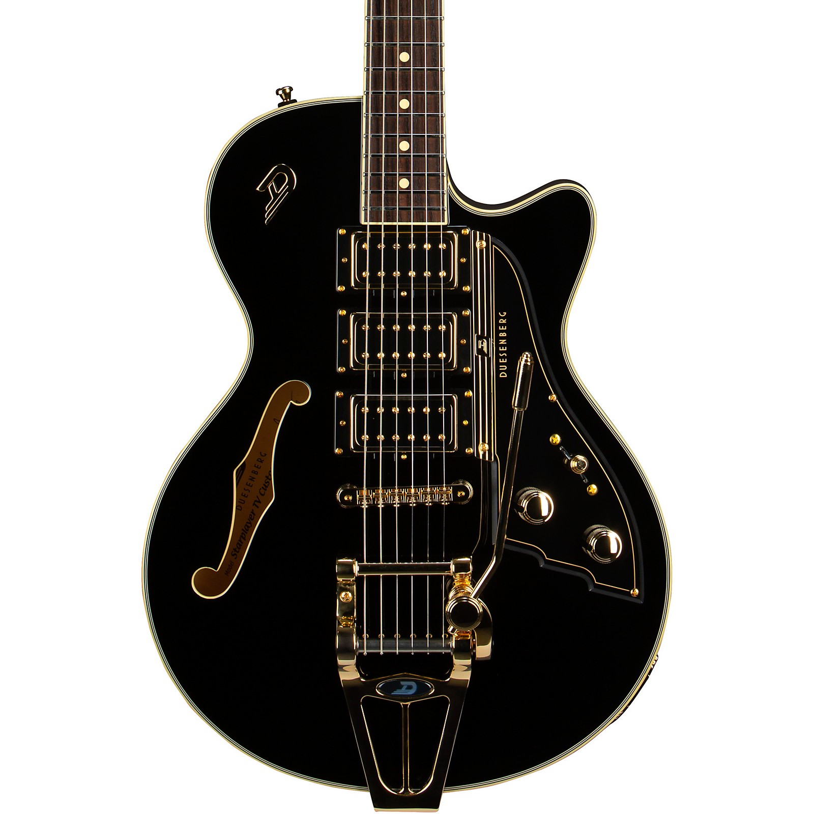 Platinum Duesenberg Starplayer TV Custom Electric Guitar Black | Guitar ...