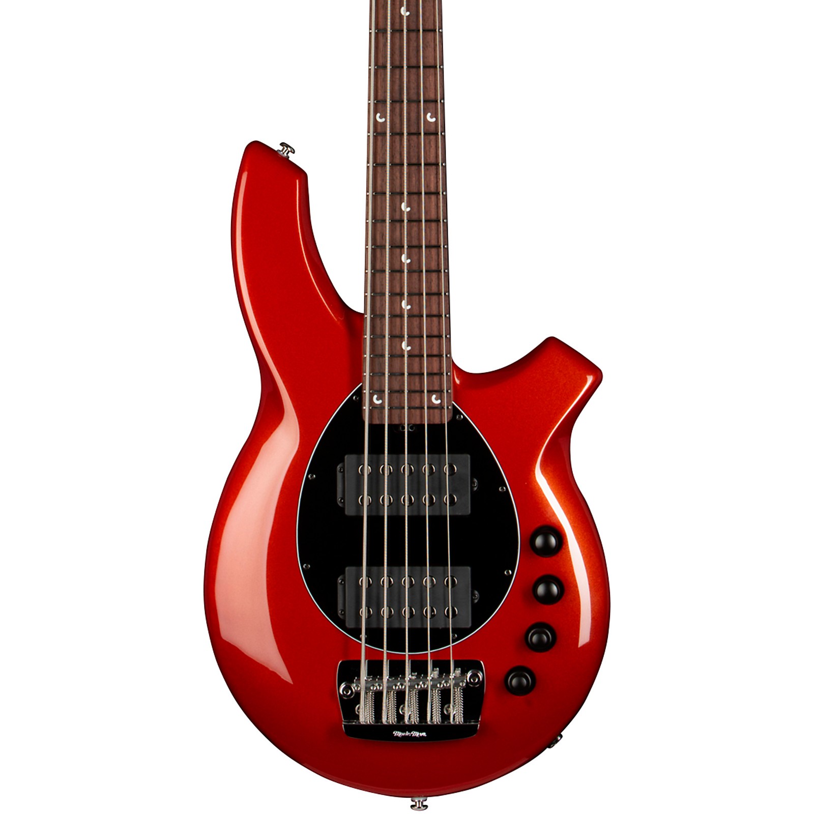 Platinum Ernie Ball Music Man Bongo 5 HH BFR Electric Bass Blood Orange ...