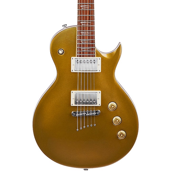 Mitchell MS450 Modern Single-Cutaway Electric Guitar Gold Sparkle ...