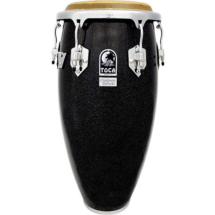 Toca Custom Deluxe Wood Shell Congas 11 in. Black Sparkle | Guitar Center