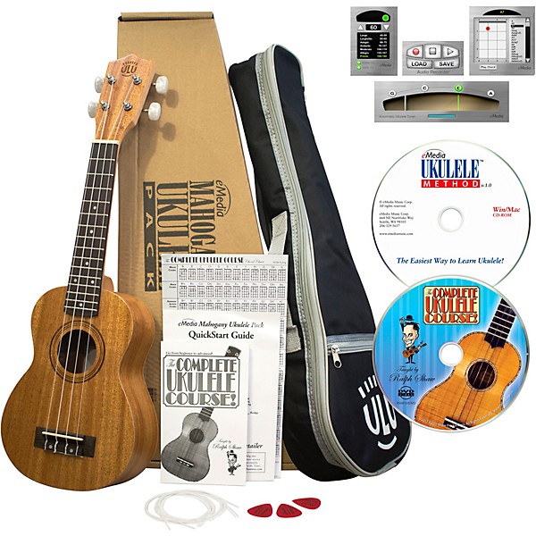 eMedia Mahogany Ukulele Pack with Lessons Natural | Guitar Center
