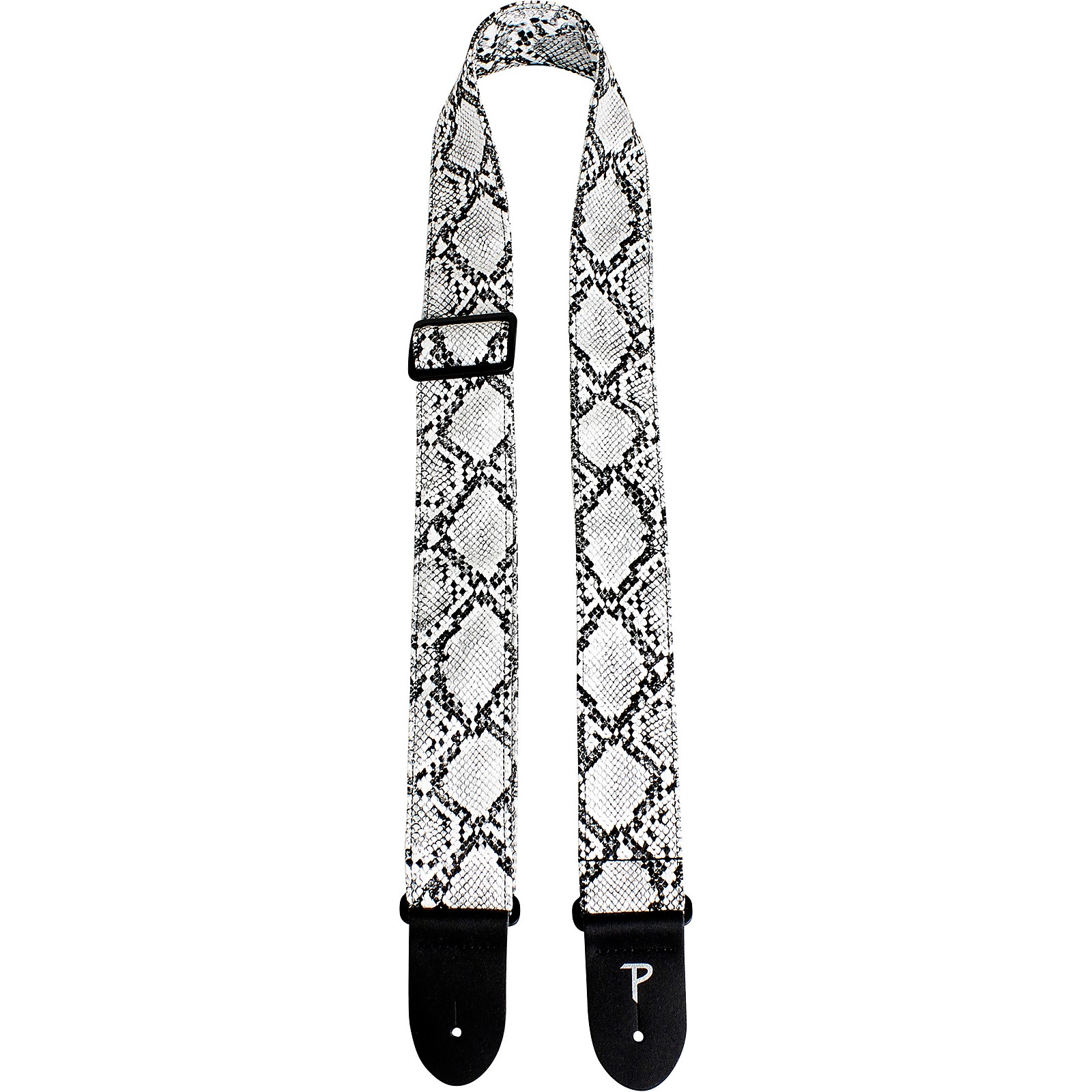 Perri's 2" Faux Snake Guitar Strap White and Black 2 in. | Guitar Center