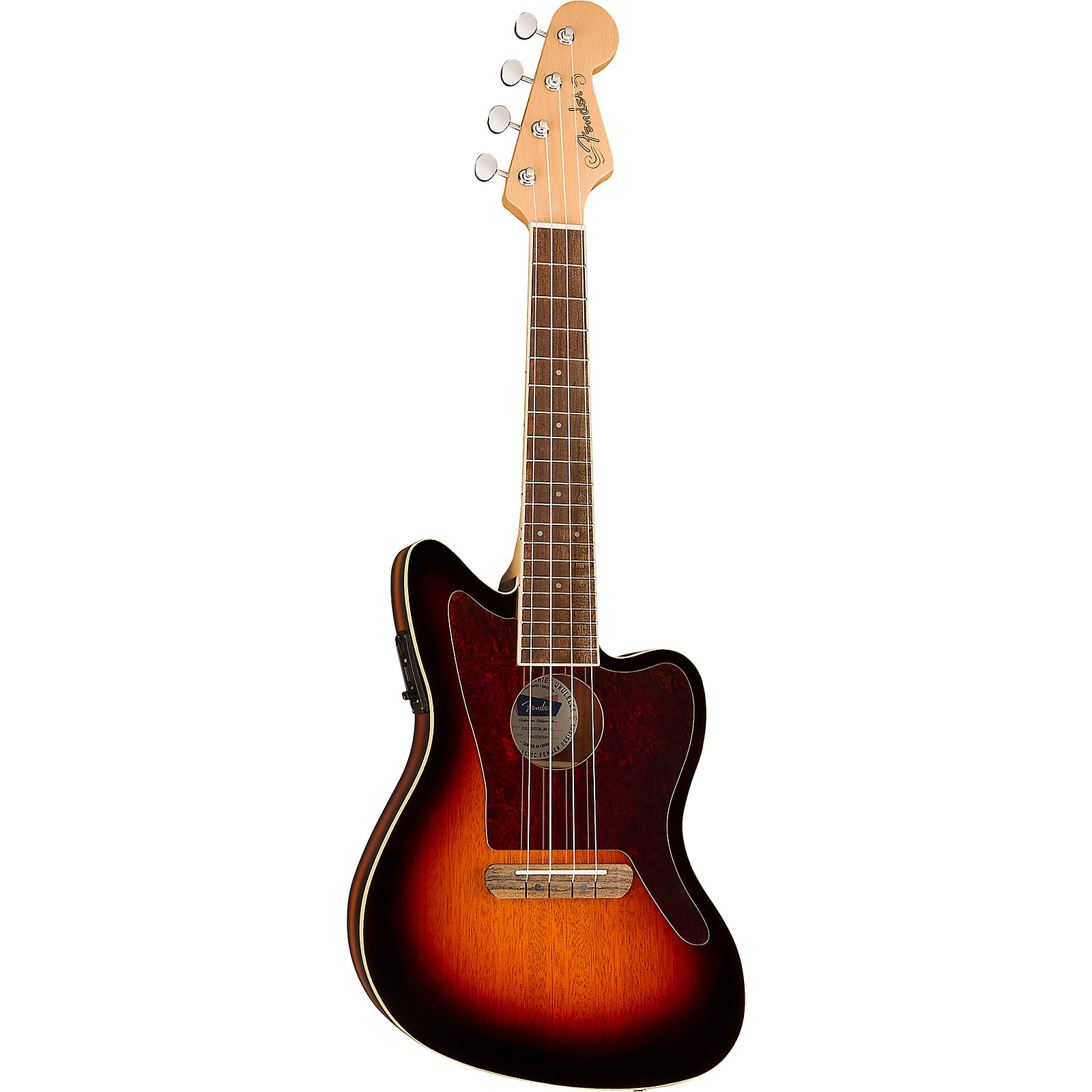 Fender Fullerton Jazzmaster Acoustic-Electric Ukulele 3-Color Sunburst ...