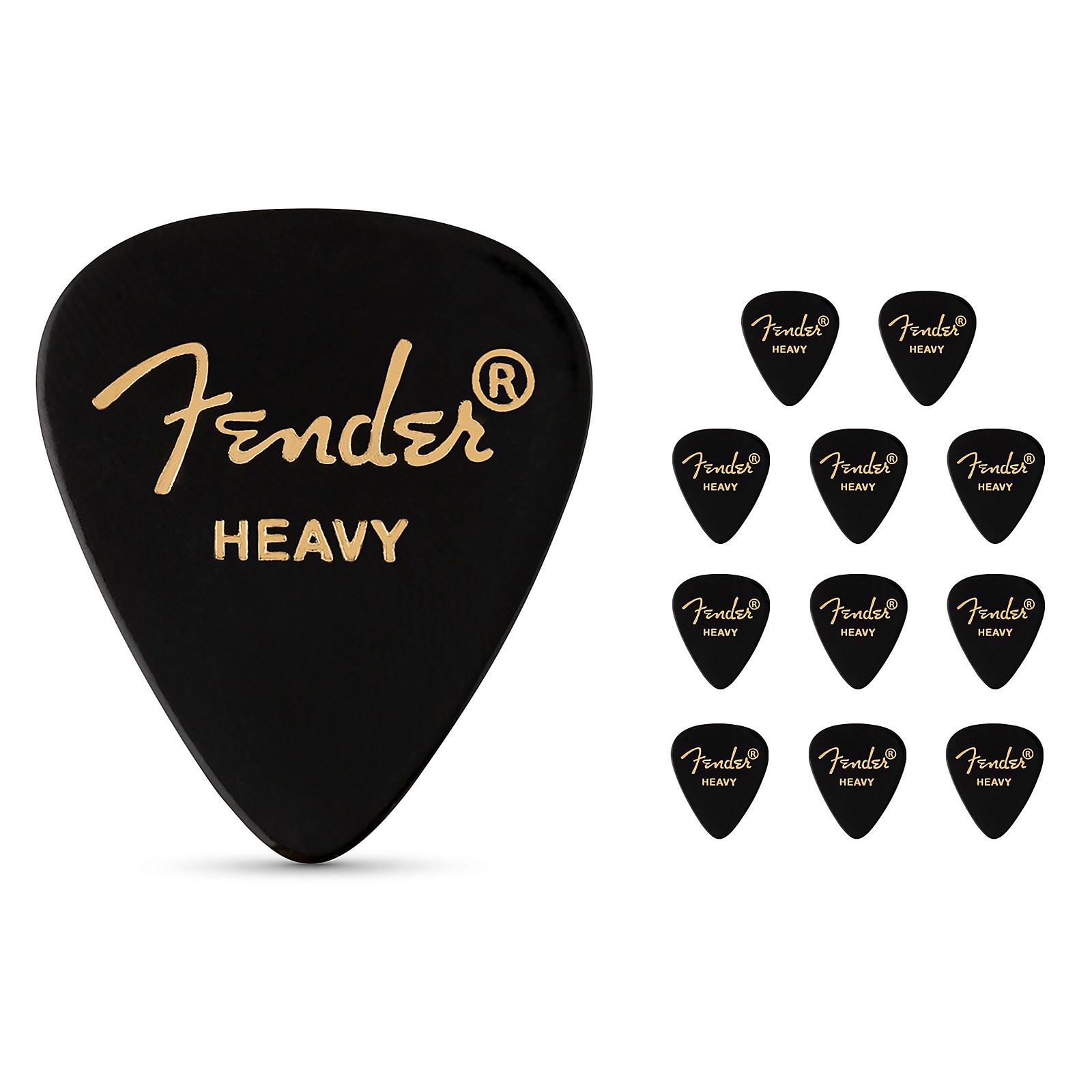 Fender 351 Shape Classic Celluloid Guitar Picks Heavy 12 Pack | Guitar ...
