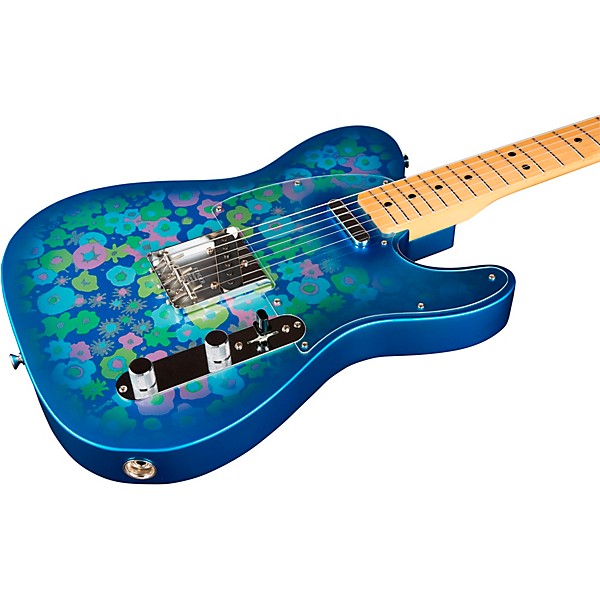 Vintage Custom 1968 Telecaster Electric Guitar Blue Flower | Guitar Center