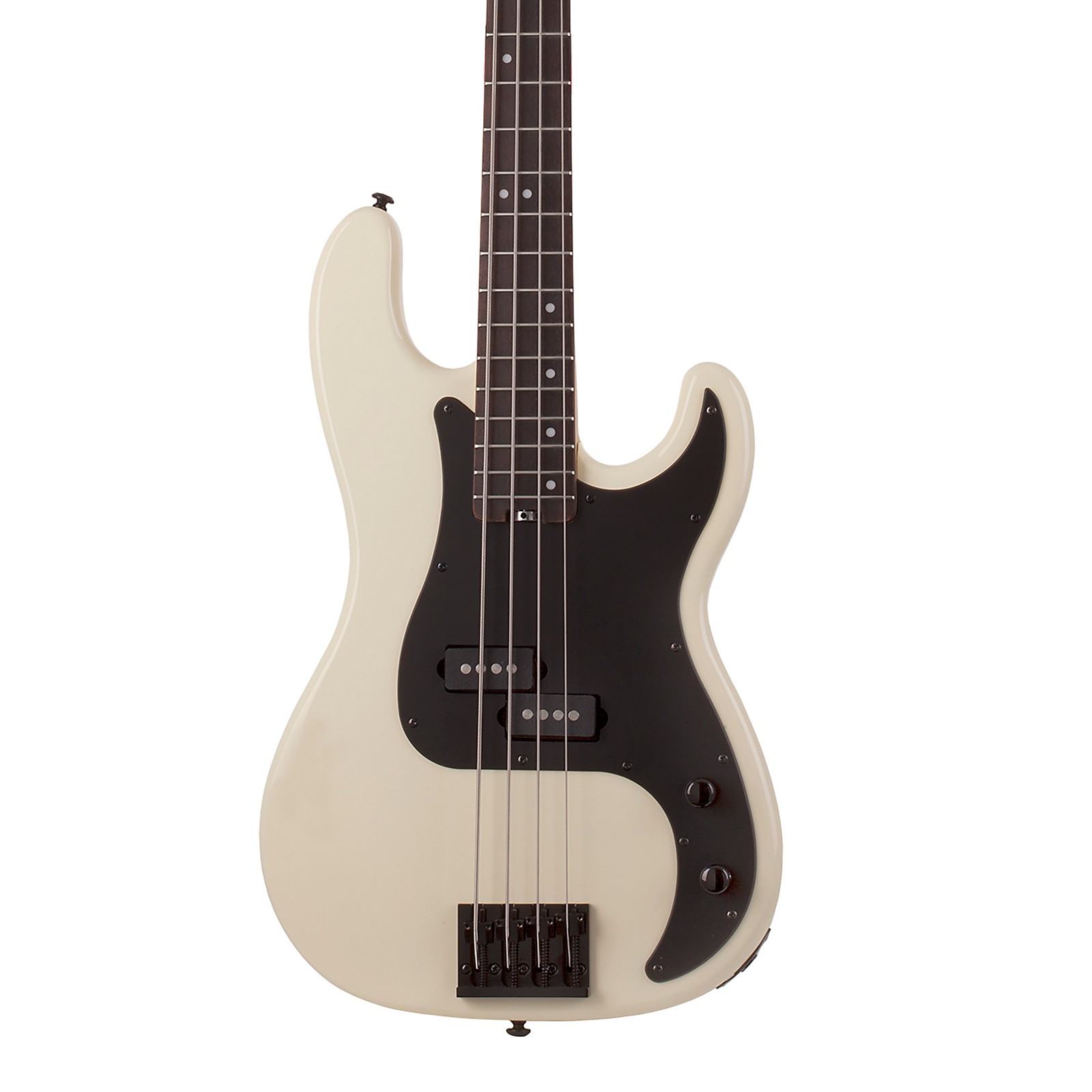Schecter Guitar Research P-4 4-String Electric Bass Guitar Ivory Black ...