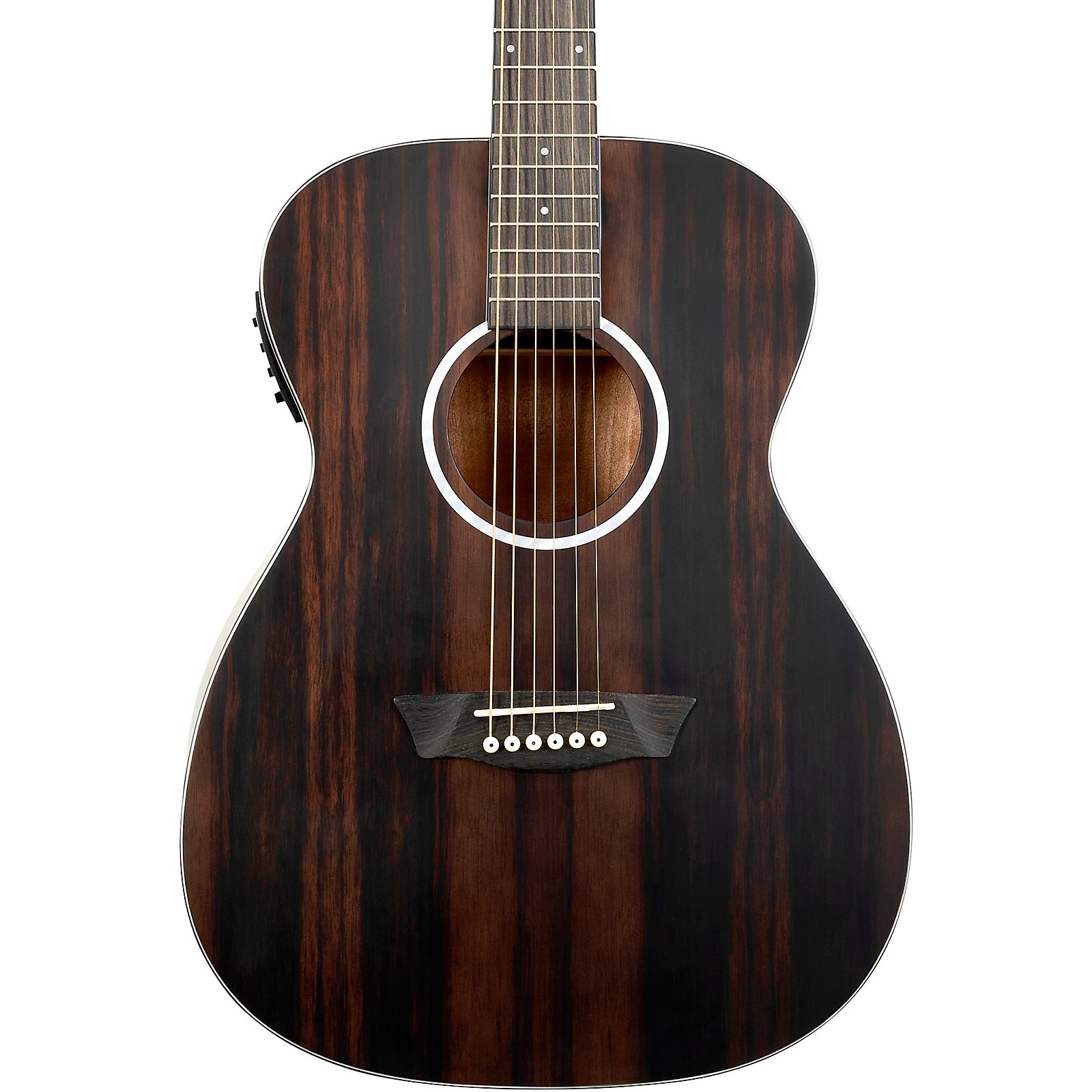 Washburn Deep Forest Ebony FE Acoustic-Electric Guitar Natural Matte ...