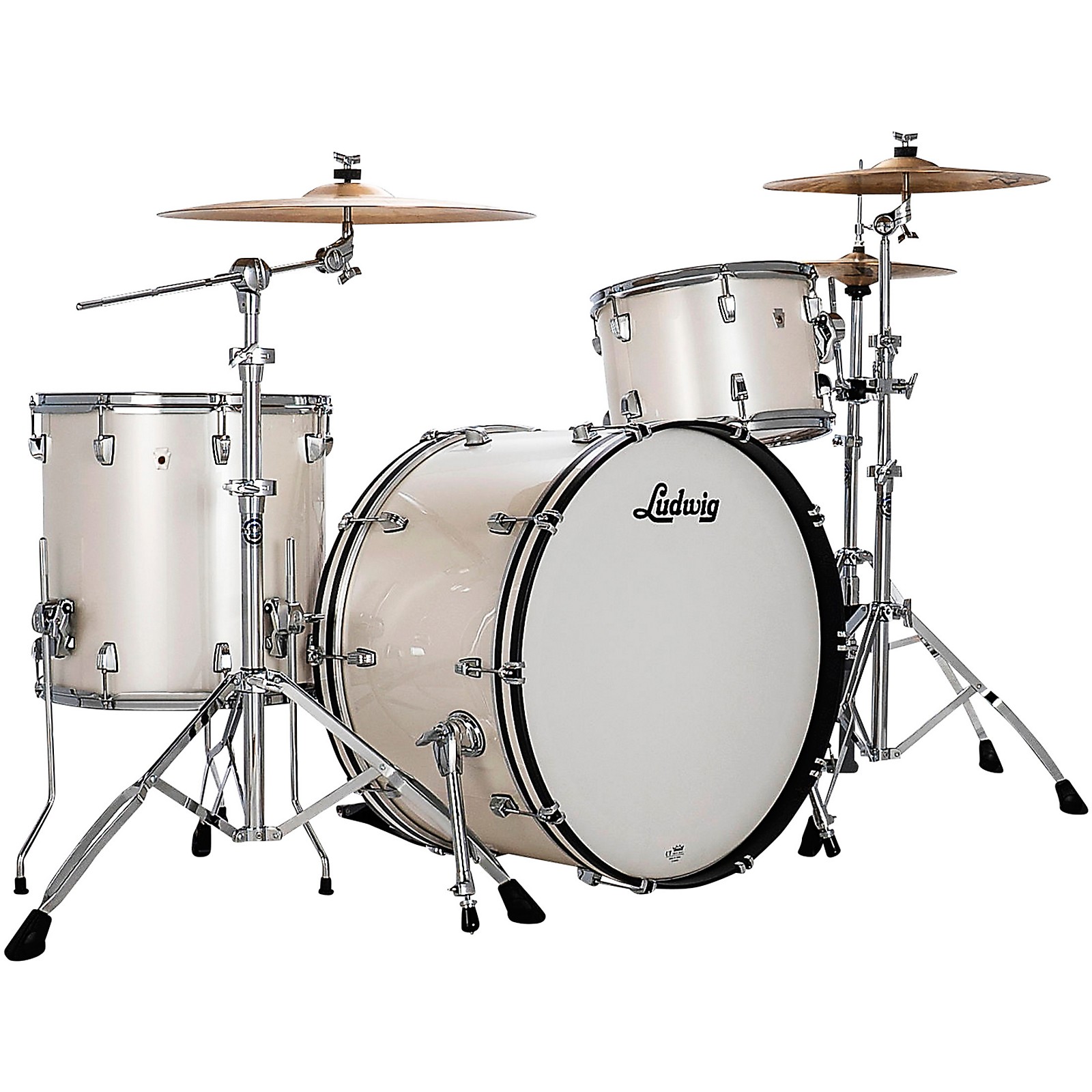 Ludwig NeuSonic 3-Piece Pro Beat Shell Pack With 24" Bass Drum Silver ...