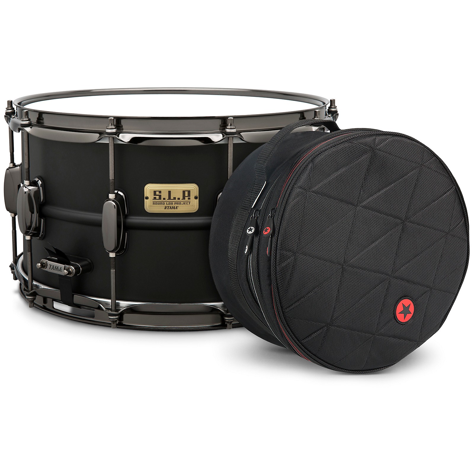 TAMA S.L.P. Big Black Steel Snare Drum With Road Runner Bag | Guitar Center