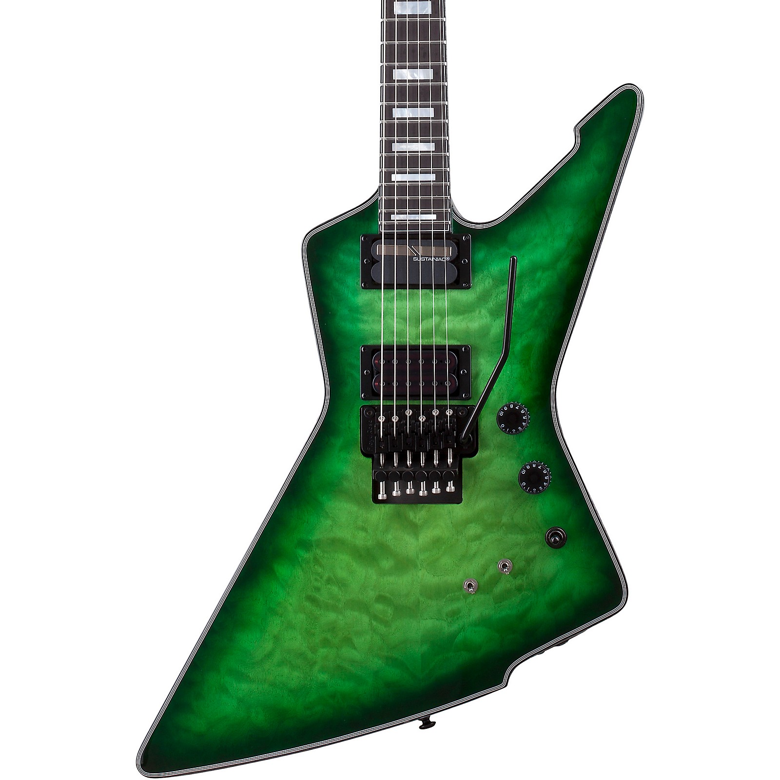 Schecter Guitar Research E-1 FR S Special-Edition Electric Guitar Green ...