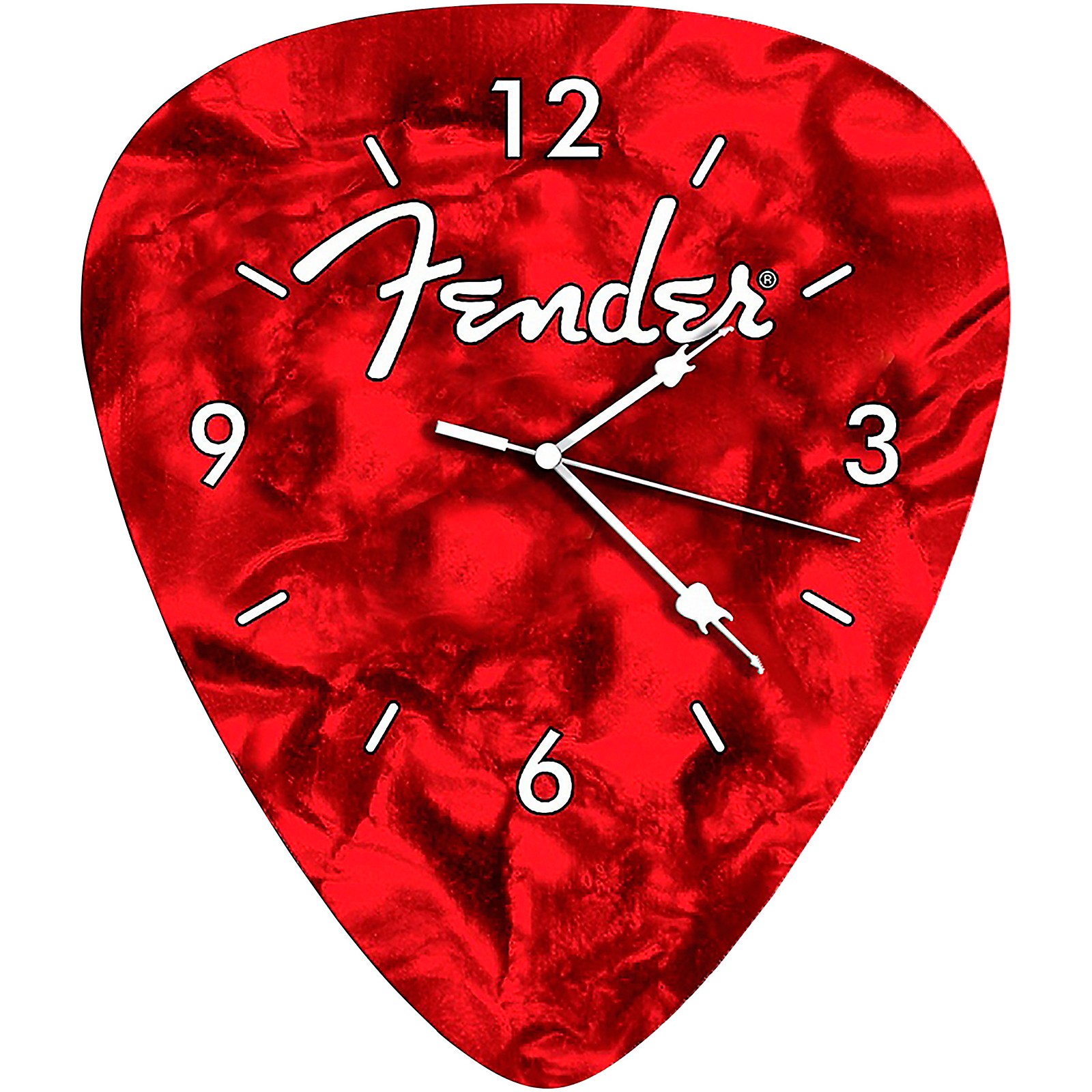 Fender Pick-Shaped Wall Clock Red | Guitar Center