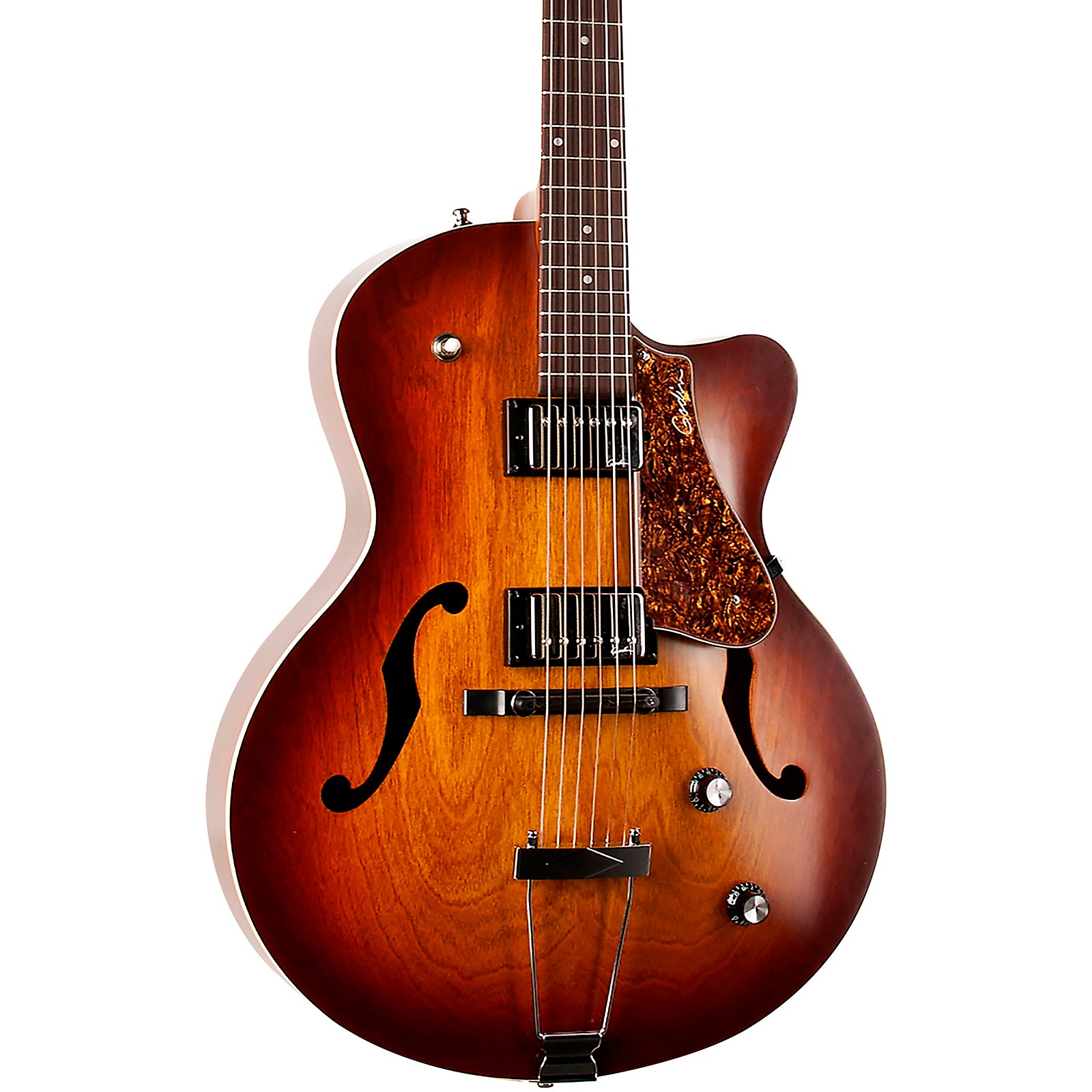 Godin 5th Avenue CW Kingpin II HB Hollow Body Electric Guitar Cognac Burst | Guitar Center