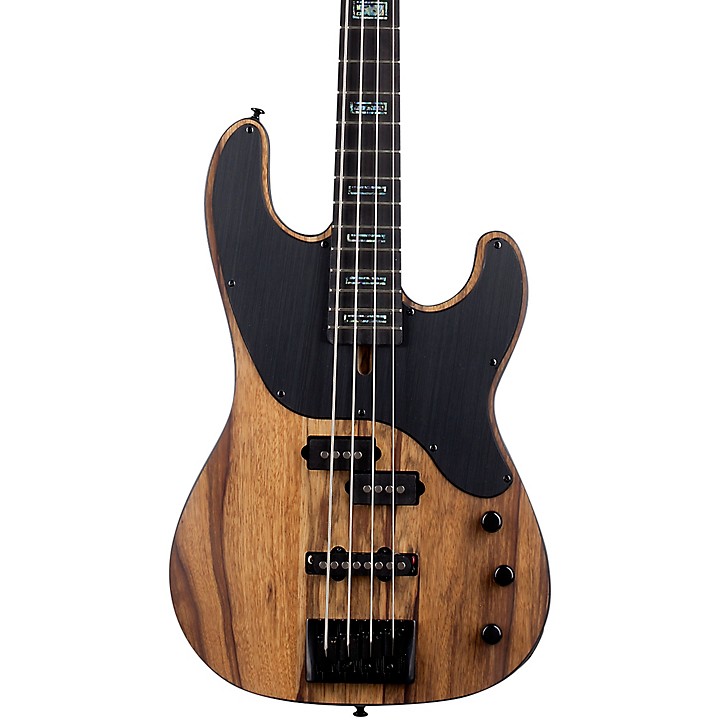 Buy Schecter Guitar Research Model-T 4 Exotic Black Limba Electric Bass ...