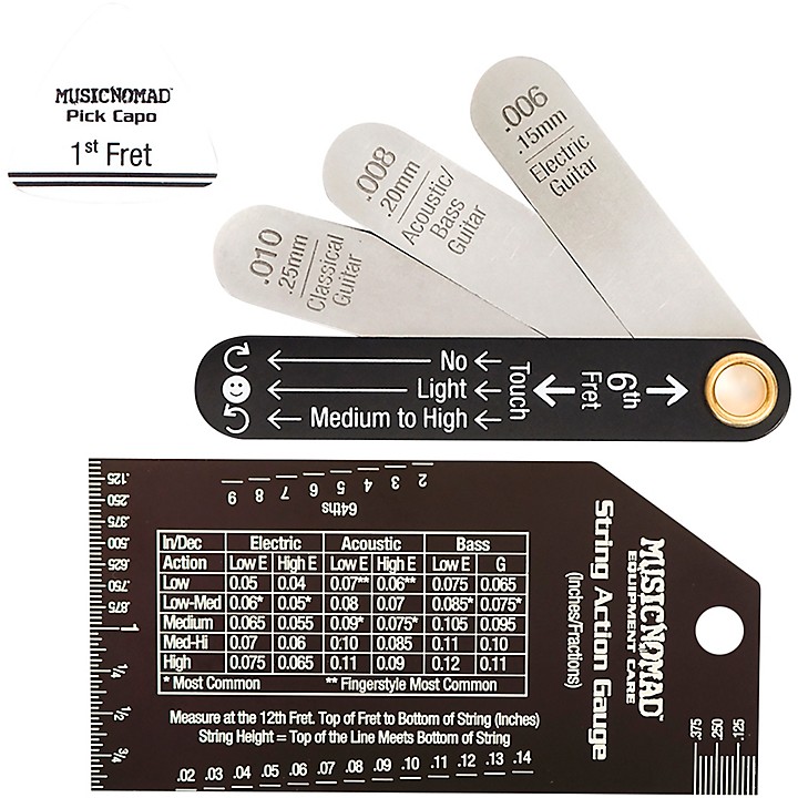 Music Nomad Truss Rod Gauge & String Action Gauge Combo Bundle | Guitar ...