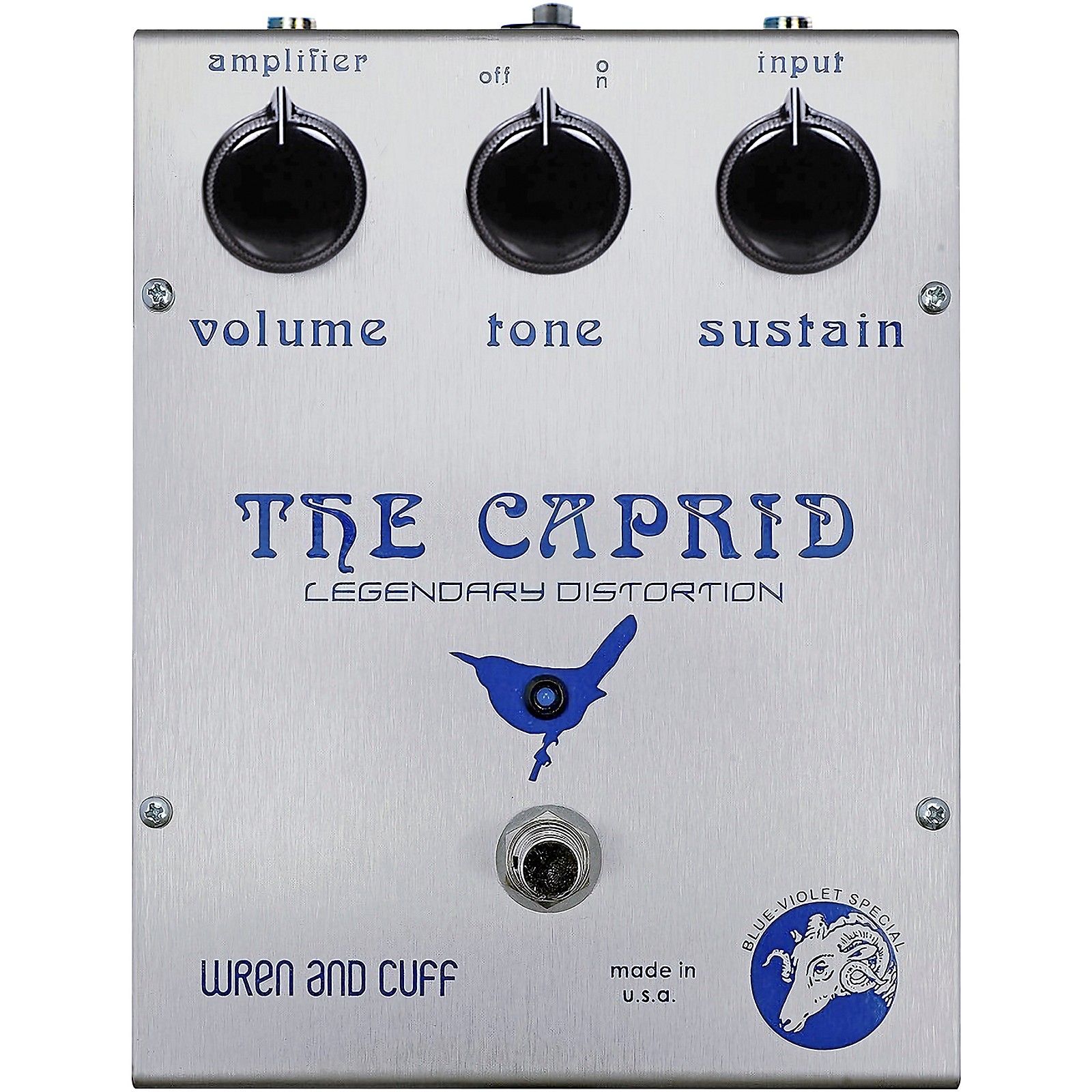 Wren And Cuff Caprid Special Distortion Effects Pedal Blue and Violet ...