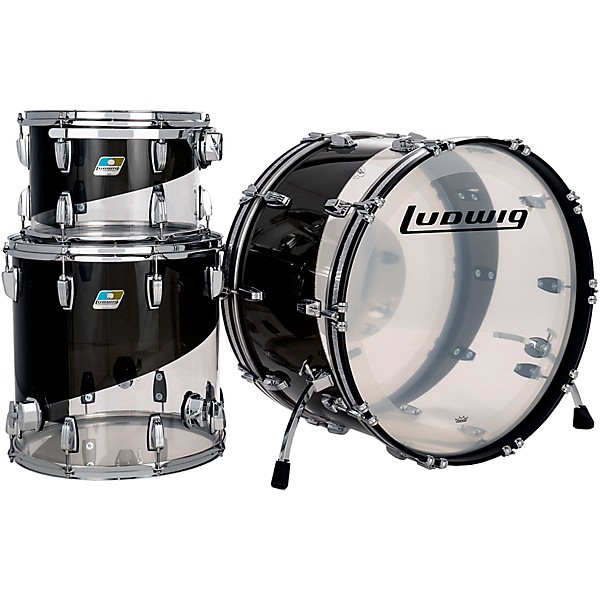 Ludwig Vistalite 50th Anniversary Pro Beat 3-Piece Shell Pack with 24 ...