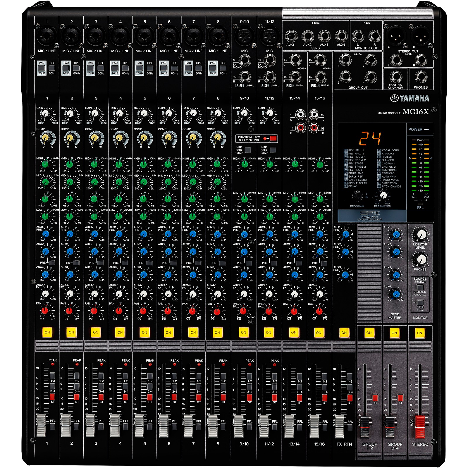 Yamaha MG16X CV 16-Input 4-Bus Mixer With Effects | Guitar Center