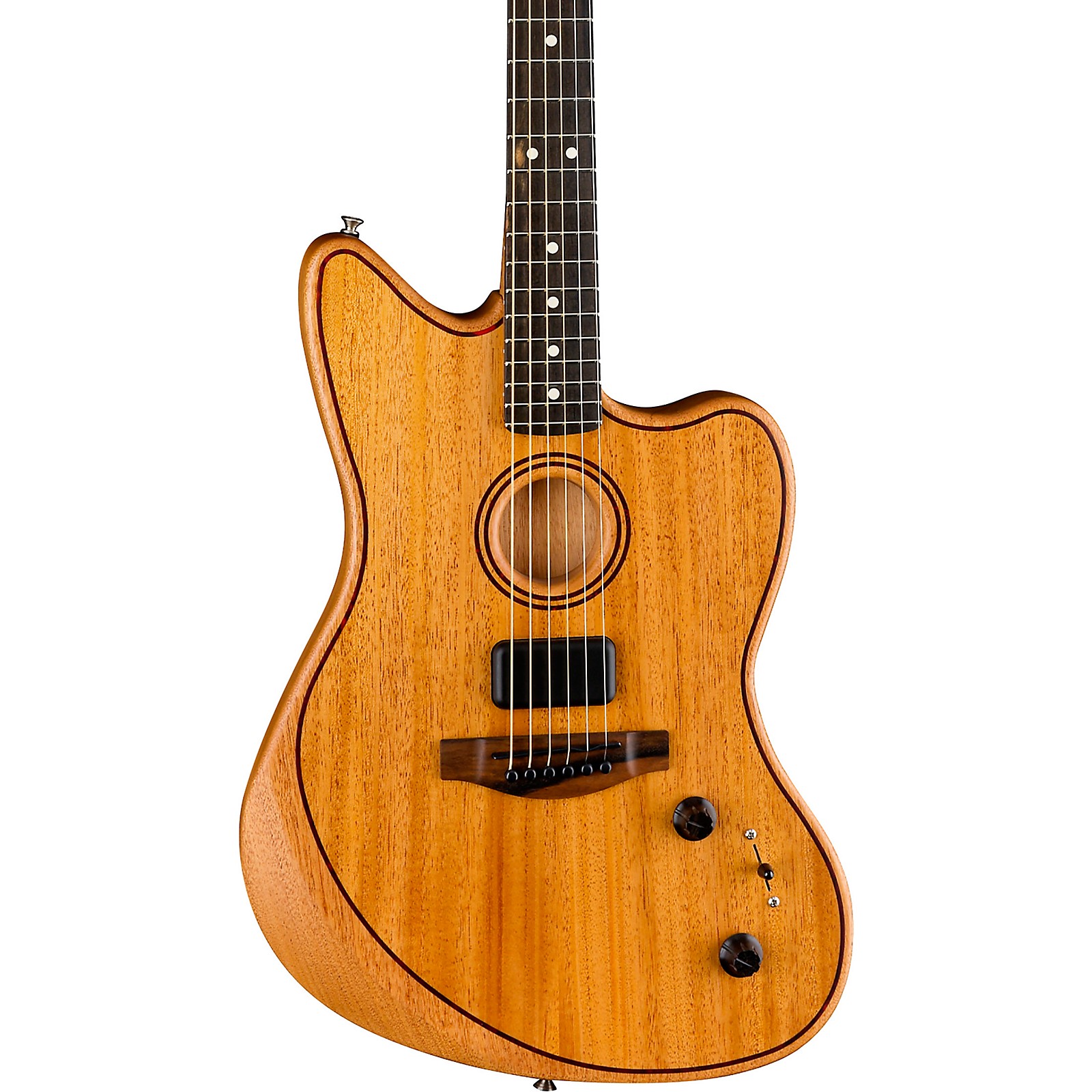 Fender American Acoustasonic Jazzmaster All-Mahogany Acoustic-Electric ...