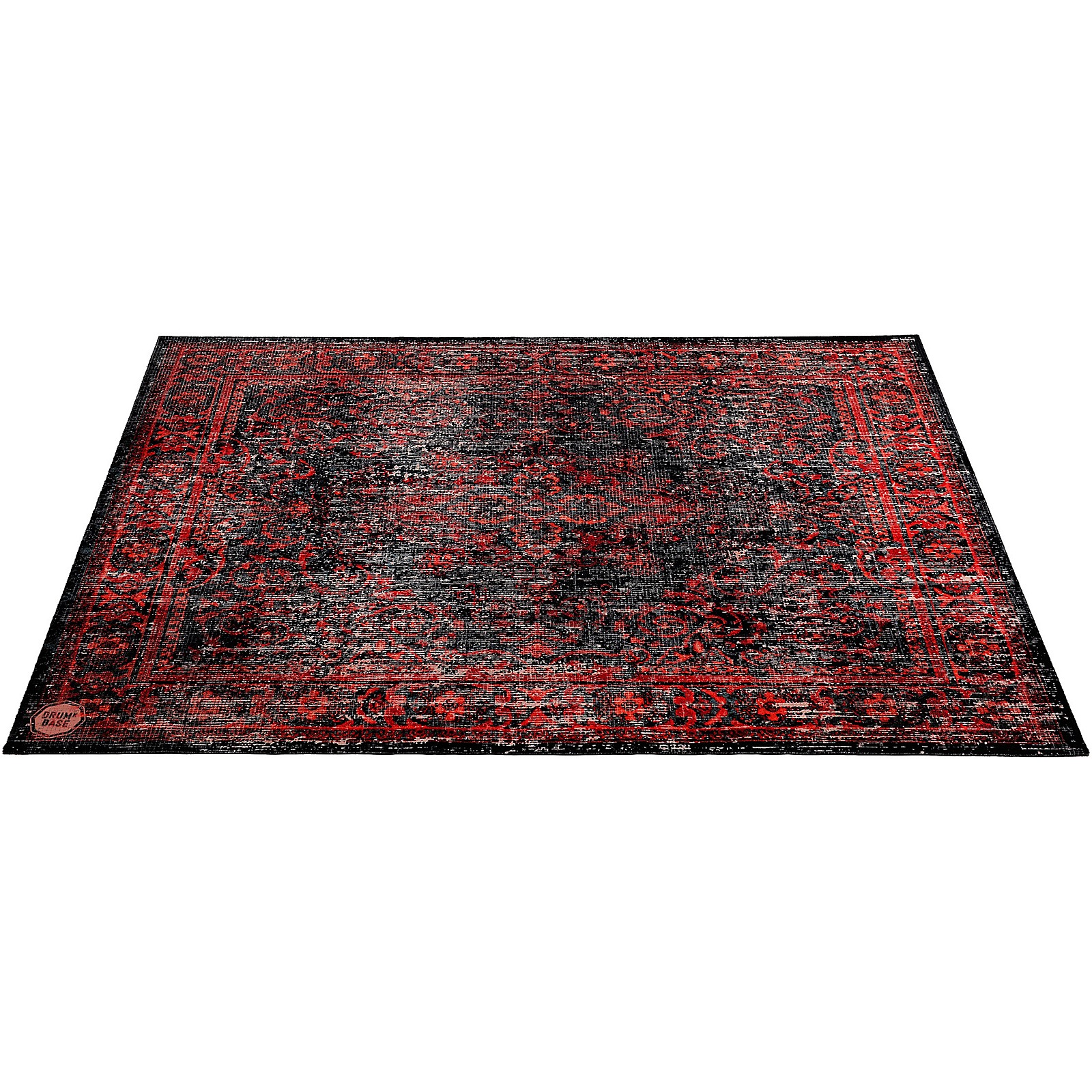 DRUMnBASE Vintage Persian Style Stage Rug Black Red 6 x 5.25 ft ...