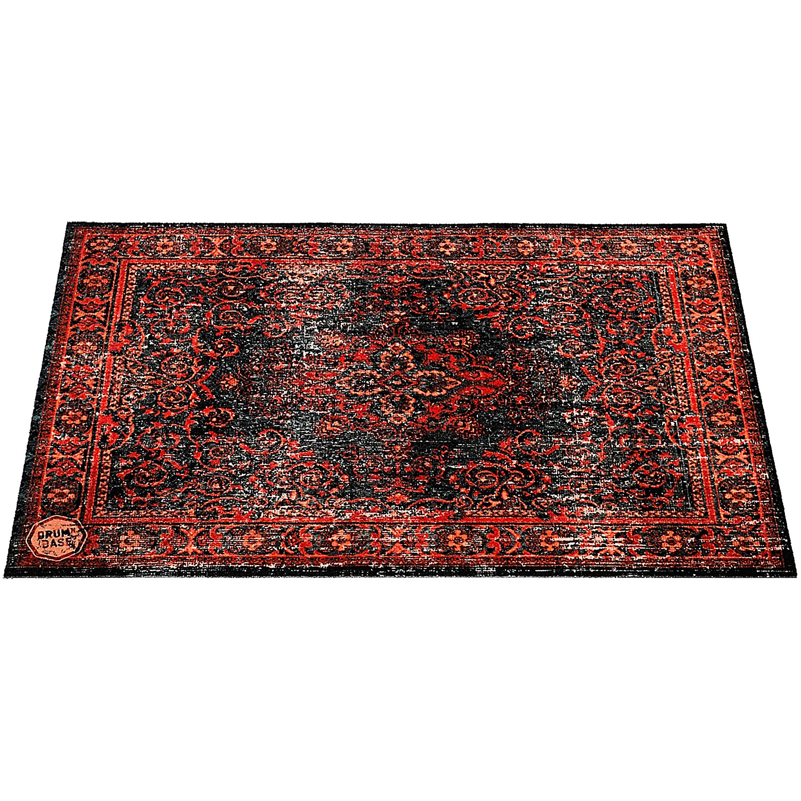 DRUMnBASE Vintage Persian Style Stage Rug Black Red 4.26 x 3 ft ...