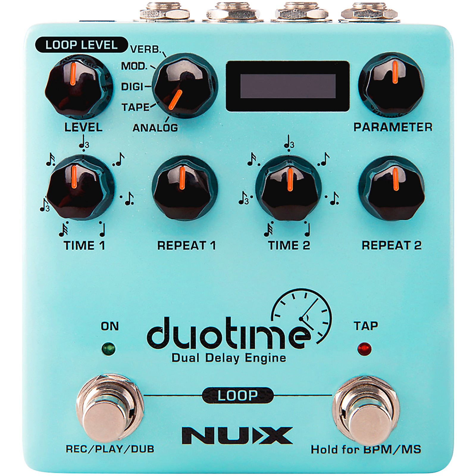 NUX Duotime Dual Delay Engine Effects Pedal Blue | Guitar Center