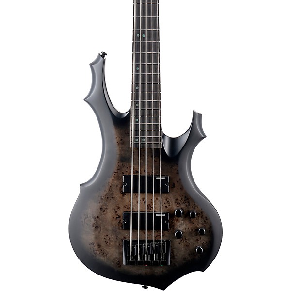 ESP LTD F-5 String Electric Bass Guitar Ebony Charcoal Burst Satin ...