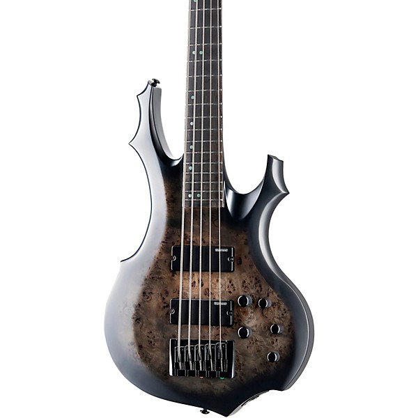 ESP LTD F-5 String Electric Bass Guitar Ebony Charcoal Burst Satin ...
