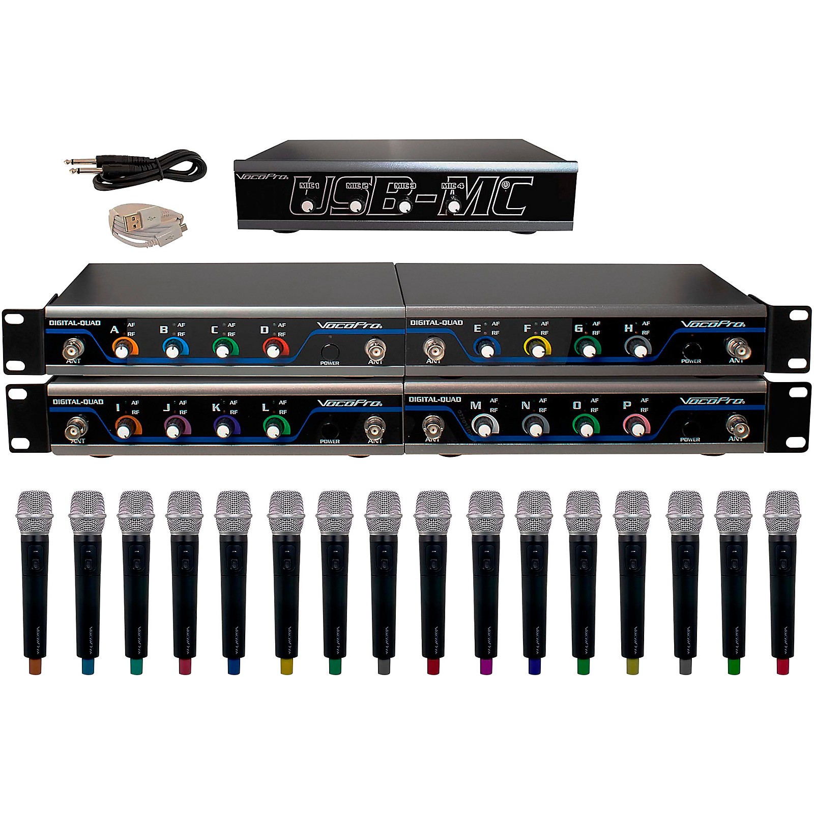 VocoPro USB-ACAPELLA-16 16-Channel Wireless Microphone/USB Interface ...