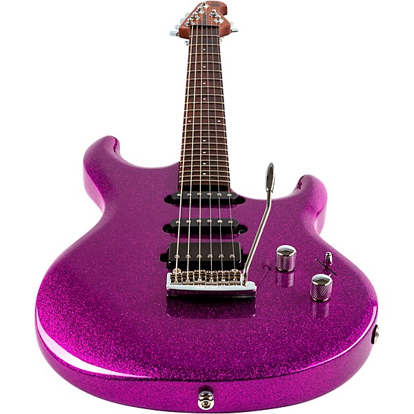 Platinum Ernie Ball Music Man Luke 3 HSS Electric Guitar Fuchsia ...