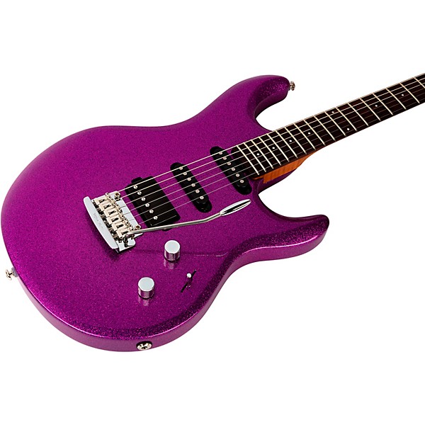 Platinum Ernie Ball Music Man Luke 3 HSS Electric Guitar Fuchsia ...