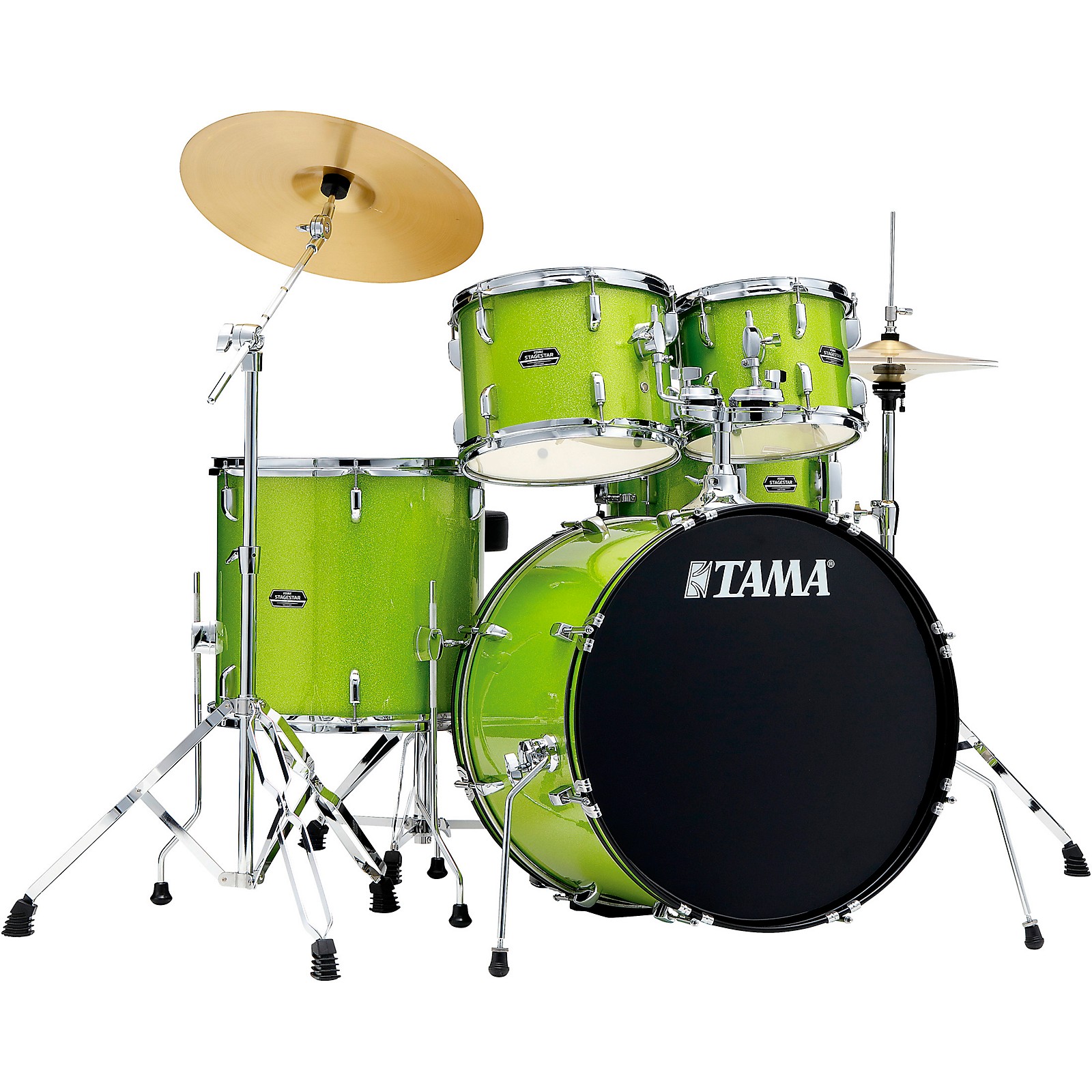 TAMA Stagestar 5-Piece Complete Drum Set With 22" Bass Drum Lime Green ...