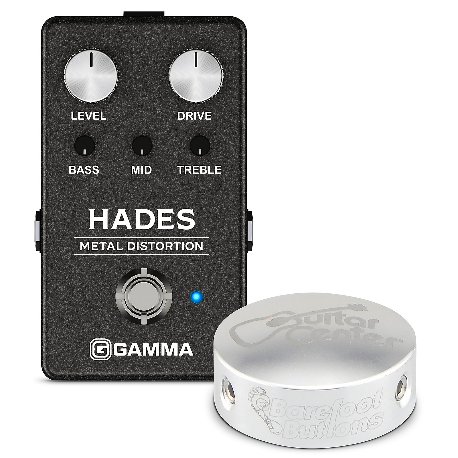 GAMMA HADES Metal Distortion Effects Pedal with Barefoot Button Guitar ...
