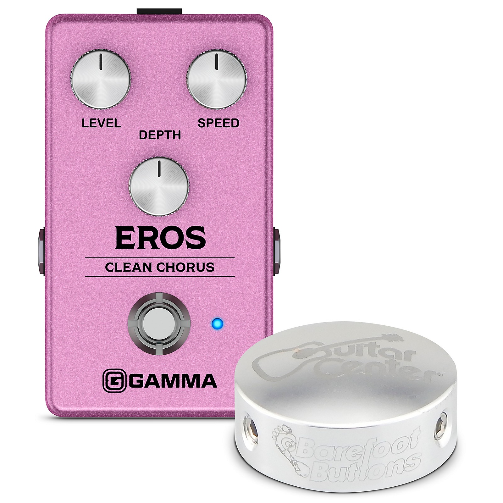 GAMMA EROS Clean Chorus Effects Pedal with Barefoot Button Guitar Center Footswitch Cap | Guitar ...