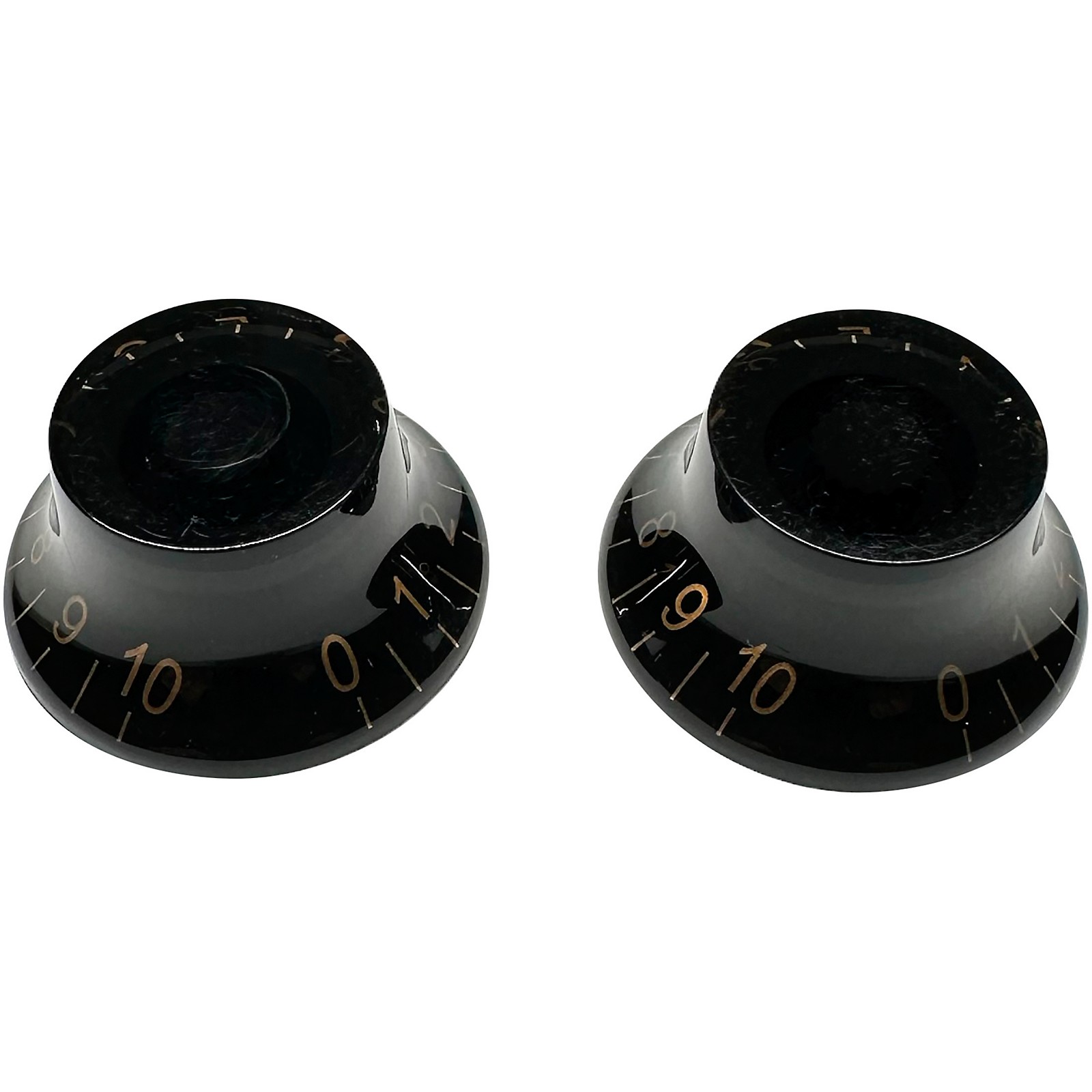 AxLabs Bell Knob (White Lettering) - 2 Pack Aged Black | Guitar Center