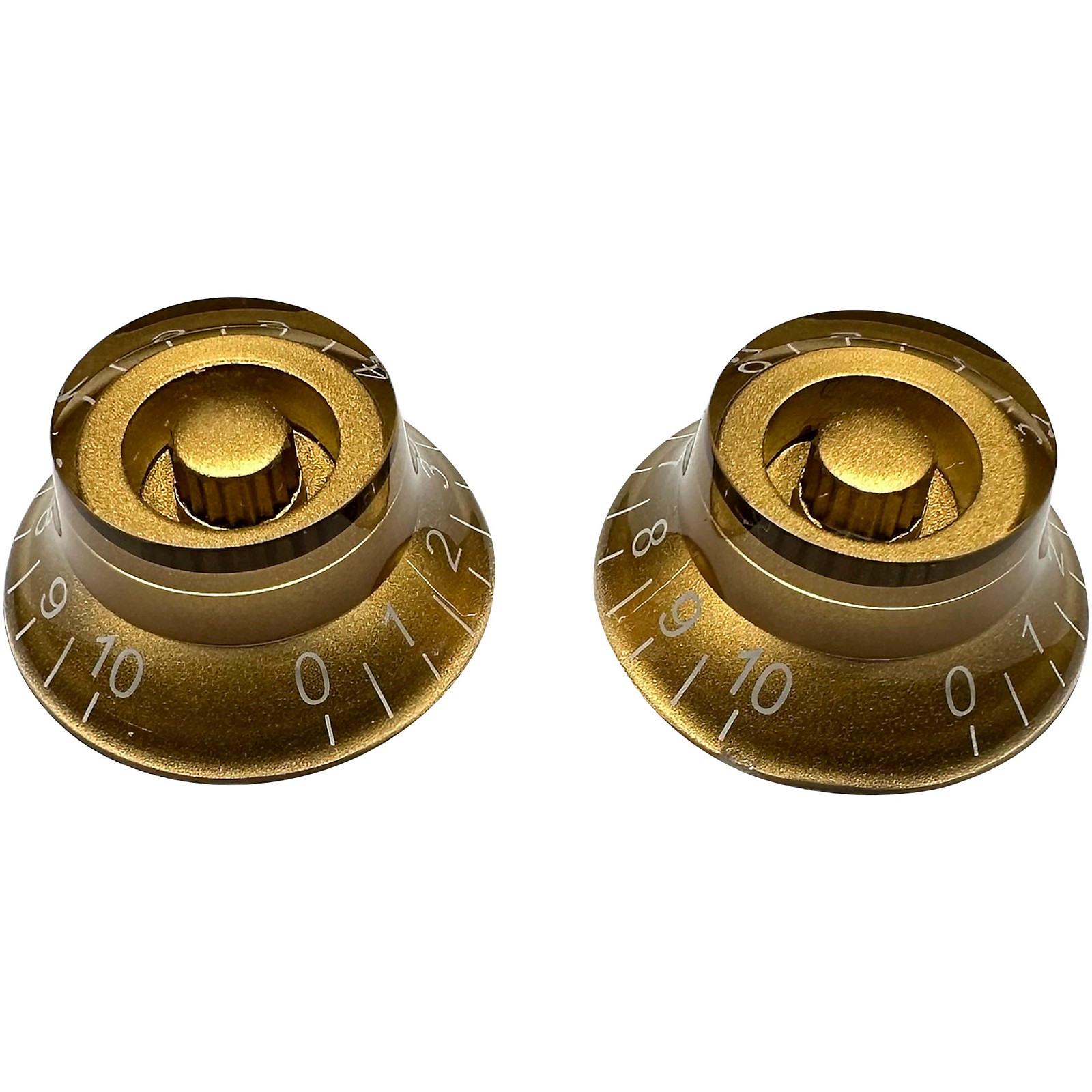AxLabs Bell Knob (White Lettering) - 2 Pack Gold | Guitar Center