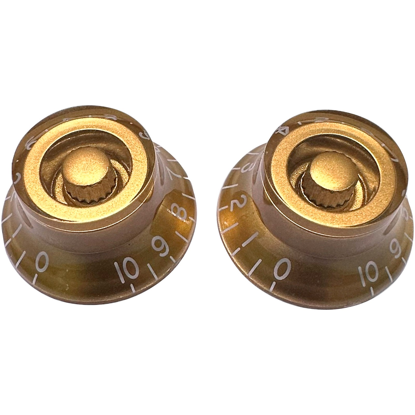AxLabs Left Handed Bell Knob (White Lettering) - 2 Pack Gold | Guitar ...