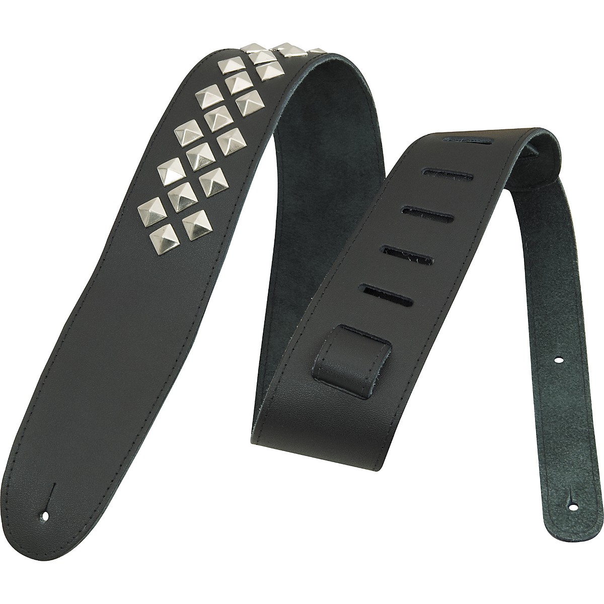 D'Addario Planet Waves Leather Guitar Strap with Diamond Studs | Guitar ...
