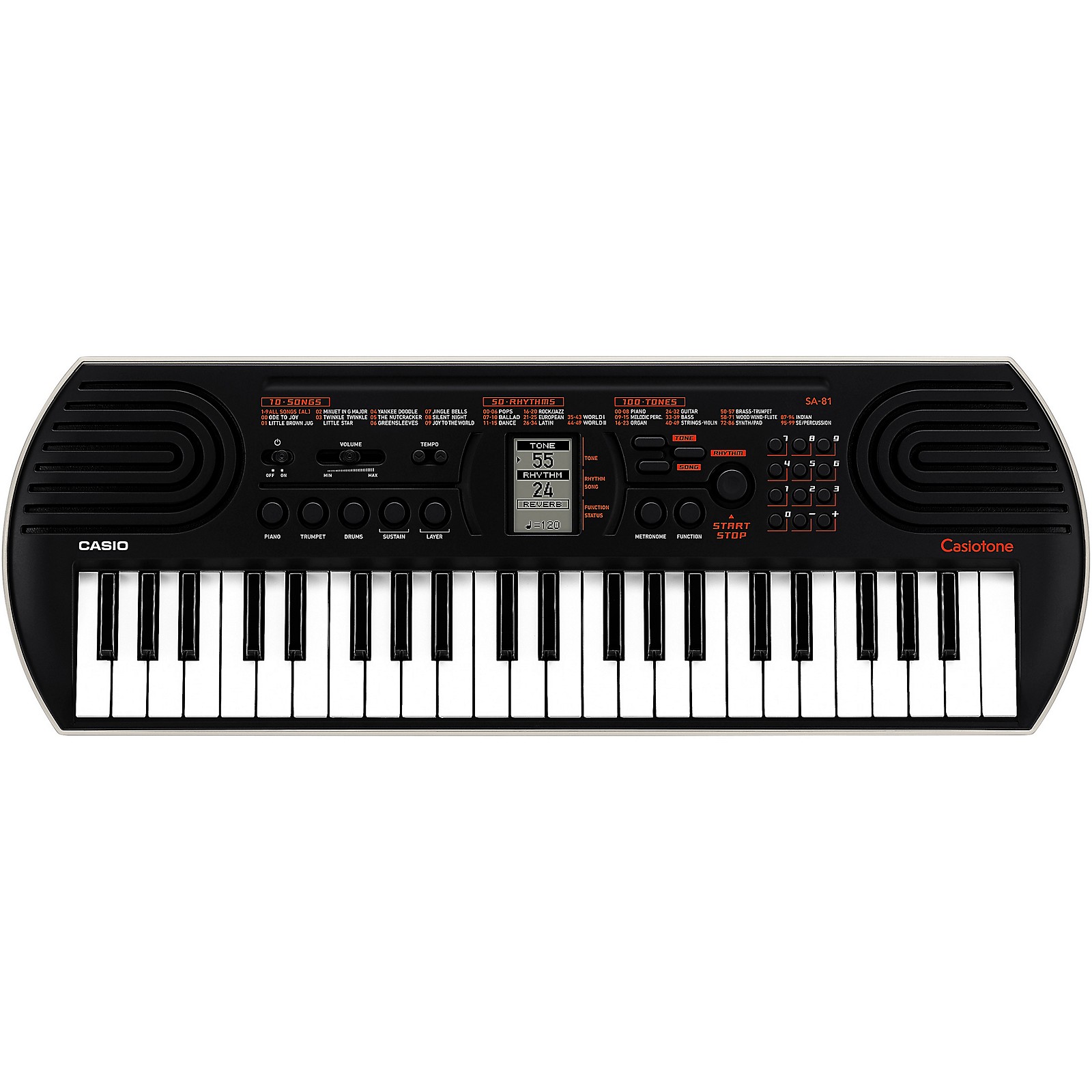 Casio SA-81 44-Key Mini Portable Keyboard Black | Guitar Center