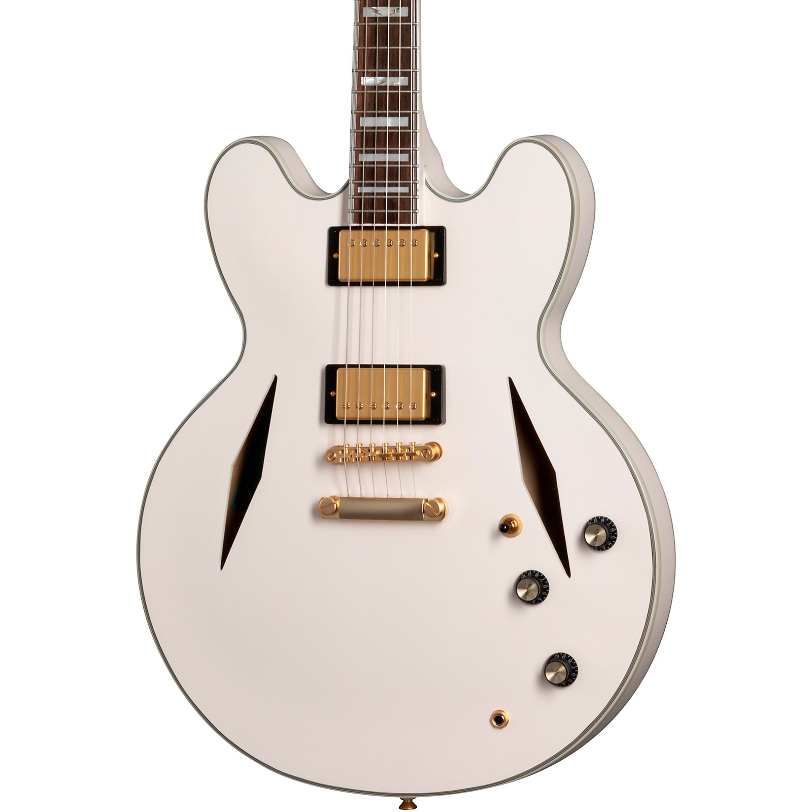 Epiphone Emily Wolfe "White Wolfe" Sheraton Semi-Hollow Electric Guitar ...