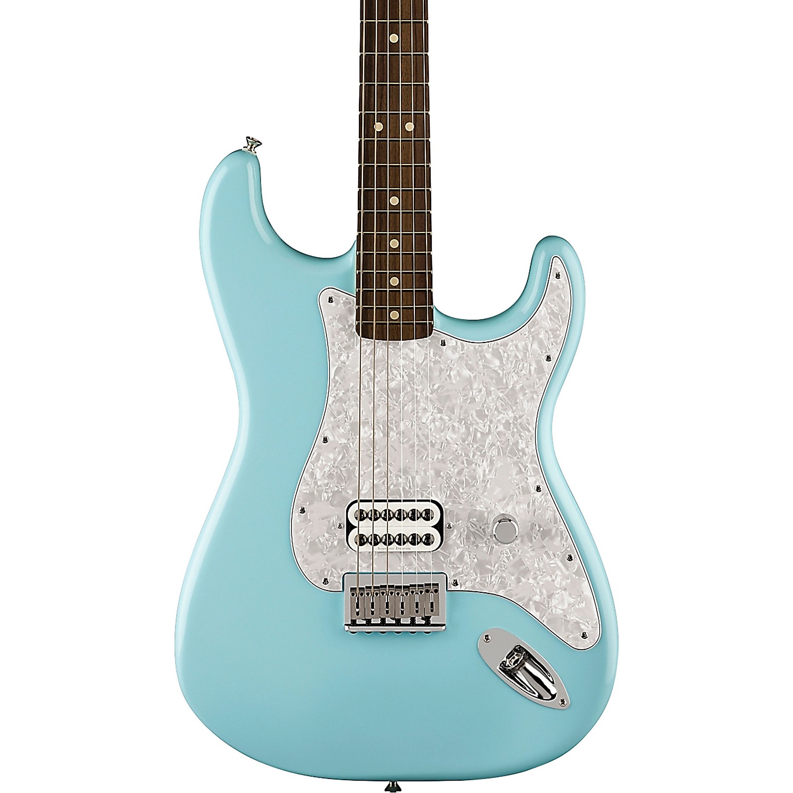 Fender Tom DeLonge Stratocaster Electric Guitar With Invader SH8 Pickup Daphne Blue | Guitar Center