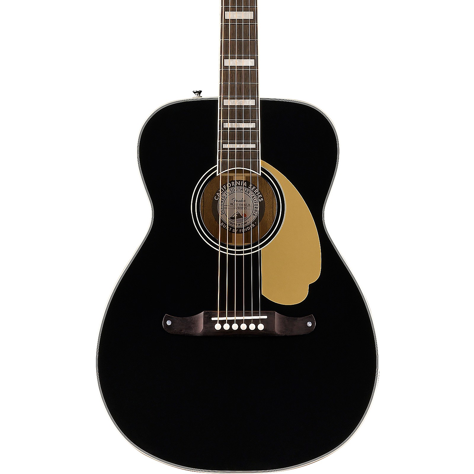 Fender California Malibu Vintage Acoustic-Electric Guitar Black ...
