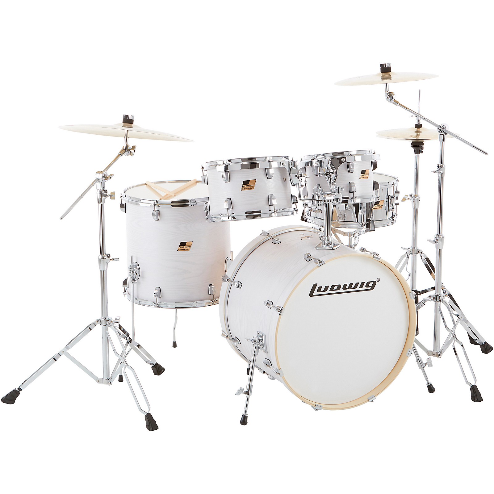 Ludwig BackBeat Elite 5-Piece Complete Drum Set With 22" Bass Drum ...