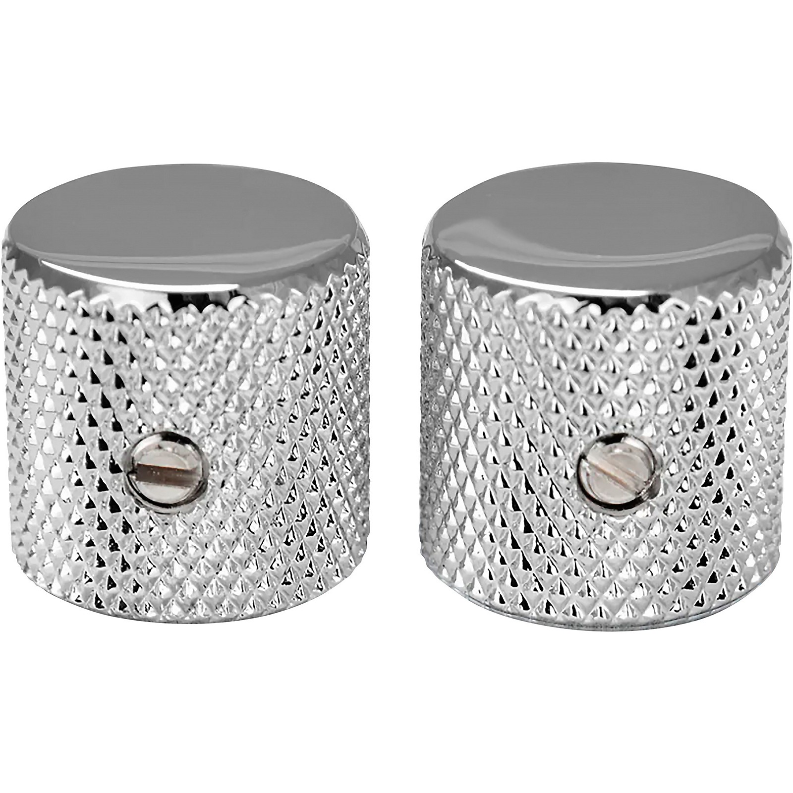 920d Custom Metal Knurled Flat Top Knob for Tele - 2-Pack Chrome ...