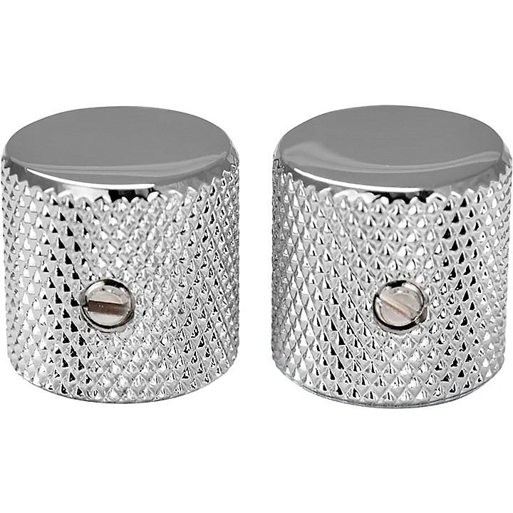 920d Custom Metal Knurled Flat Top Knob for Tele - 2-Pack Chrome | Guitar Center